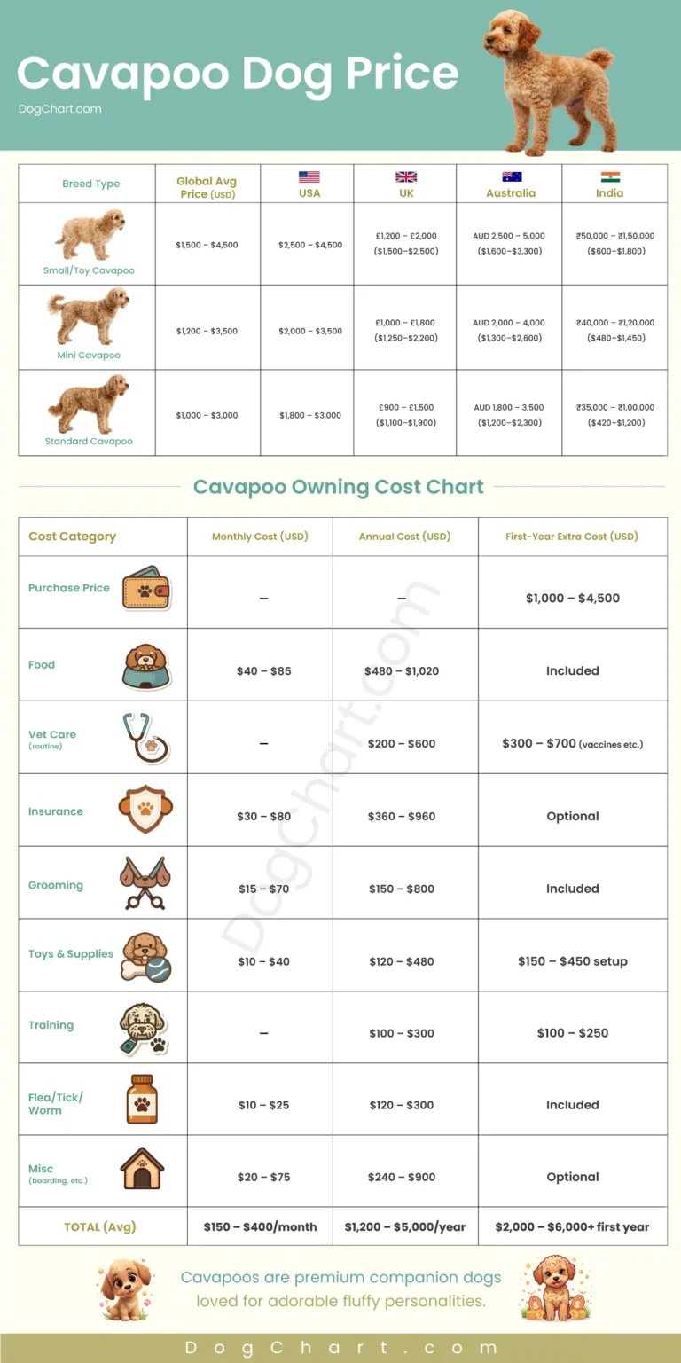 Cavapoo Dog Price – Cost by Country & Owning